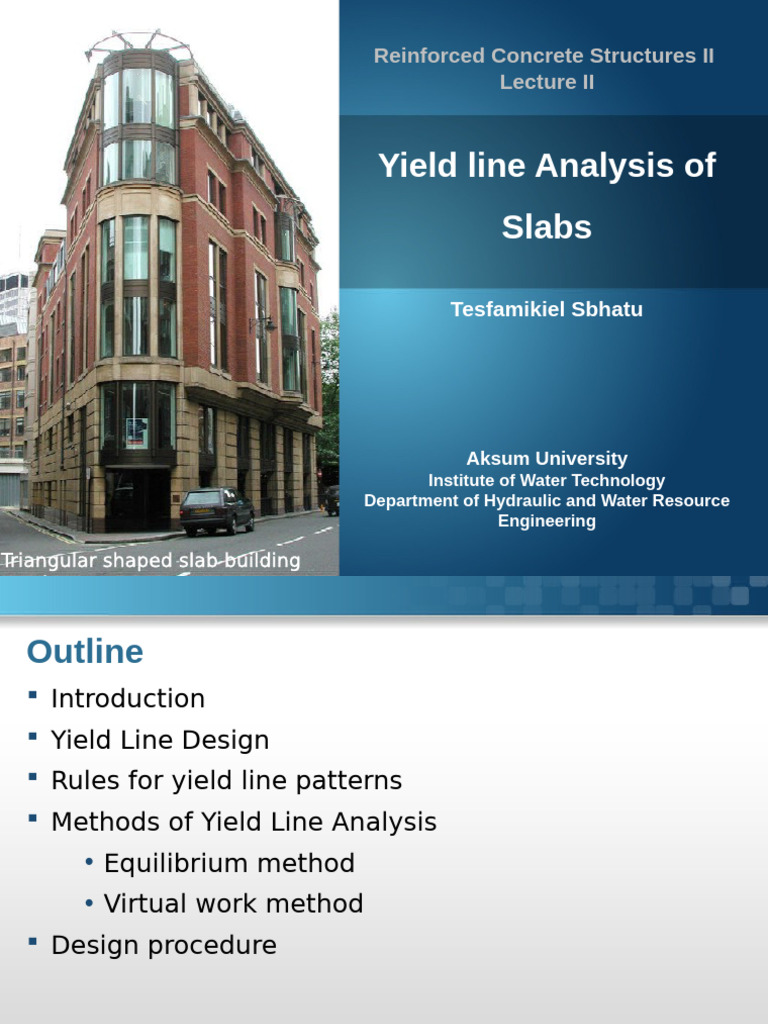 Yield Line Method of Analysis | PDF | Yield (Engineering) | Reinforced Concrete