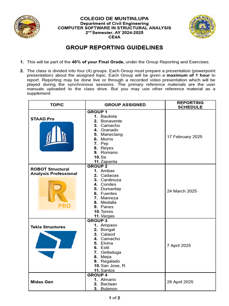 CDM - PCS4 - 2S, 2425 - Reporting Guidelines | PDF