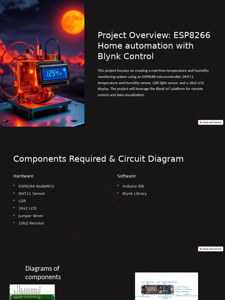 Project Overview Esp8266 Weather Station With Blynk Control Pdf Arduino Computer Science
