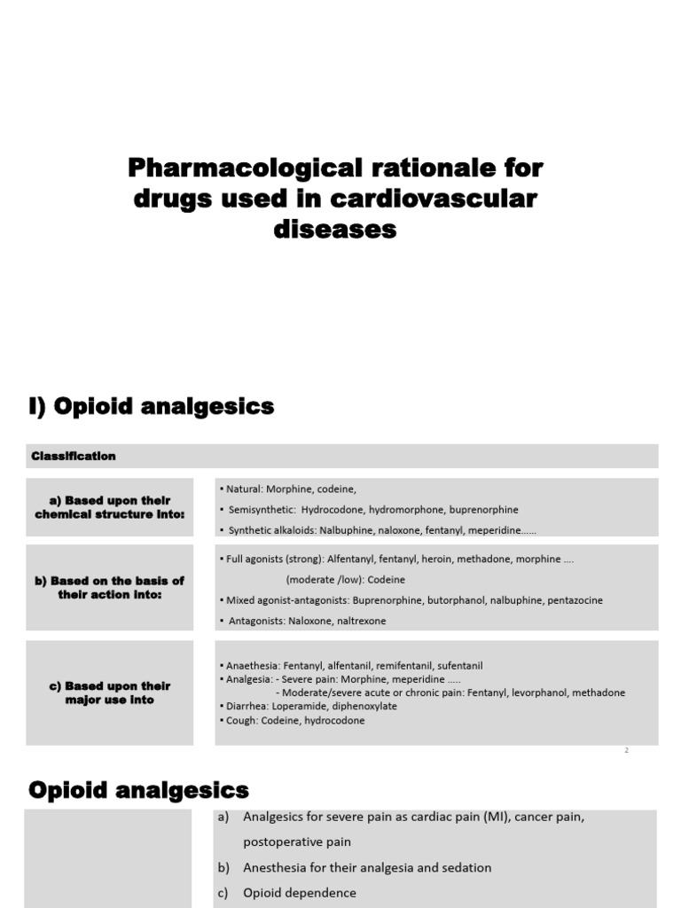 Cardiovascular Drug Classifications and Uses | PDF | Myocardial ...