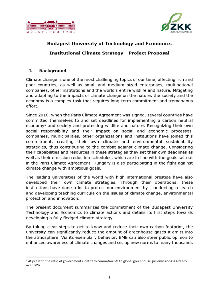 BME - Institutional Climate Strategy | PDF | Climate Change | Sustainability