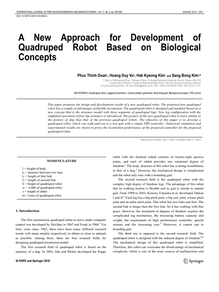 2010A New Approach For Development of Quadru | PDF | Walking | Animal Locomotion