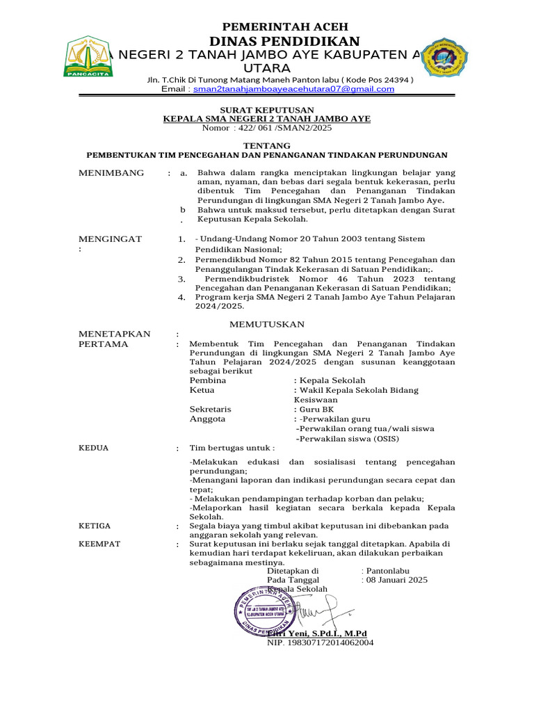 SK Perundungan 2025 | PDF