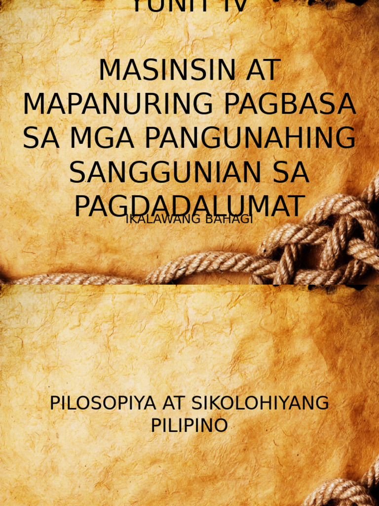 Yunit Iv Ikalawang Bahagi | PDF