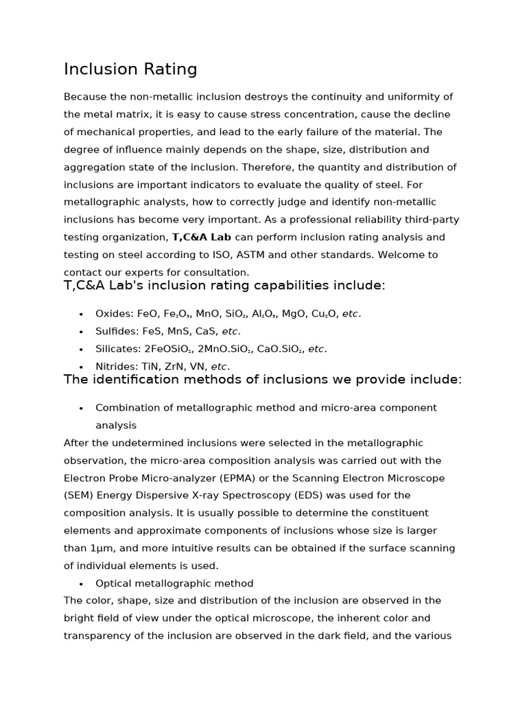 Checking Inclusion Ratings | PDF | Materials | Applied And ...