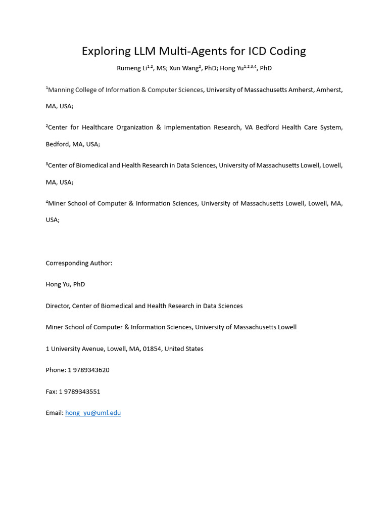 Exploring LLM Mul.-Agents For ICD Coding | PDF