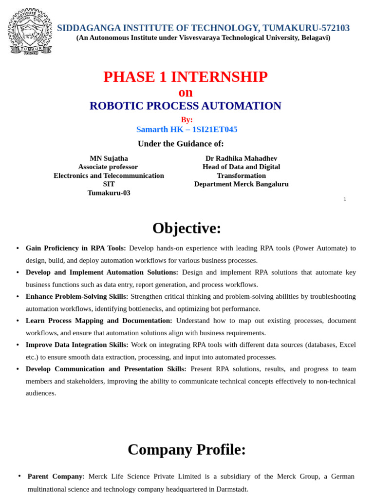 Samarth_Internship_report | PDF | Automation | Databases