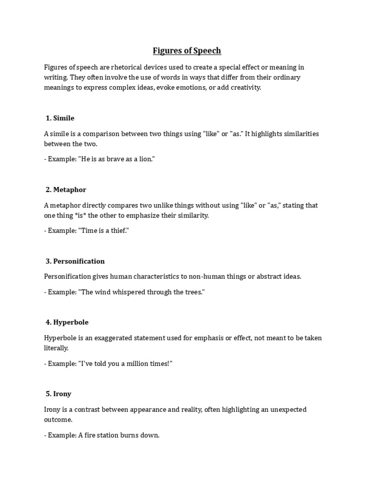 Understanding Figures of Speech | PDF