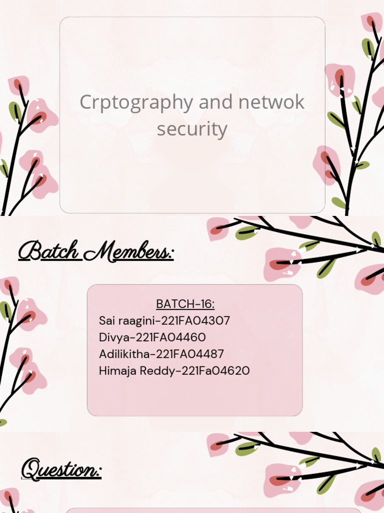 Black Pink Floral Hand Drawn Sweet Pea Project Presentation | PDF | Key ...