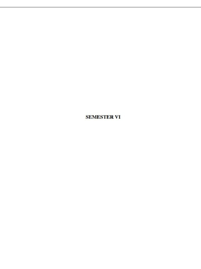 6th Sem. Syllabus ? | PDF