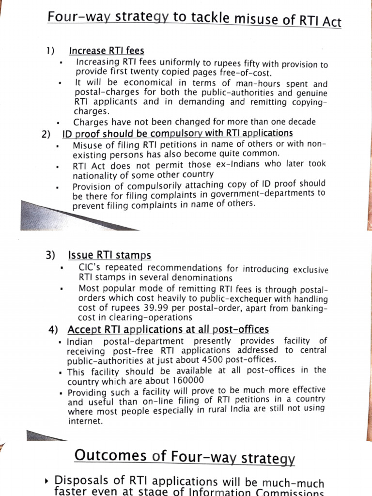 Strategy To Tackle Misuse of RTI | PDF