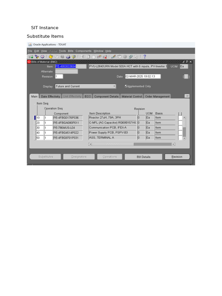 Substitute Items in ASCP | PDF