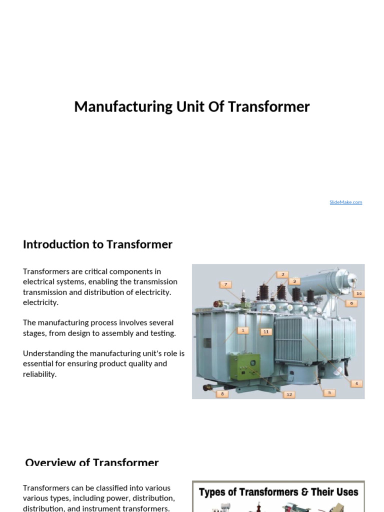 Manufacturing Unit of Transformer | PDF | Transformer | Sustainability