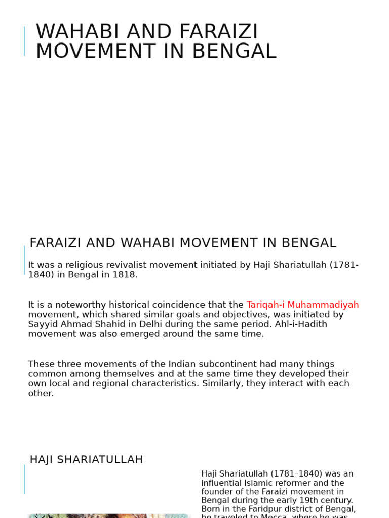 Faraizi Movement: Origins and Impact in Bengal | PDF | Abrahamic ...