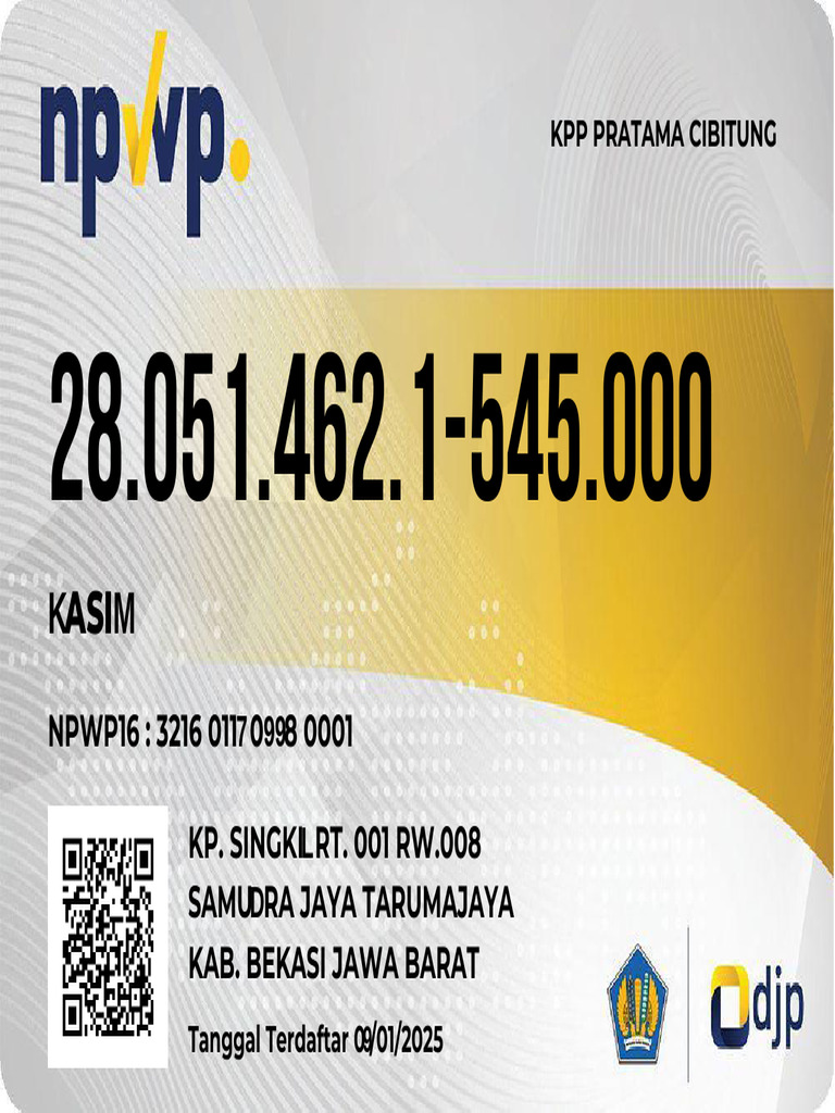 NPWP KPP Pratama Cibitung 2025 | PDF
