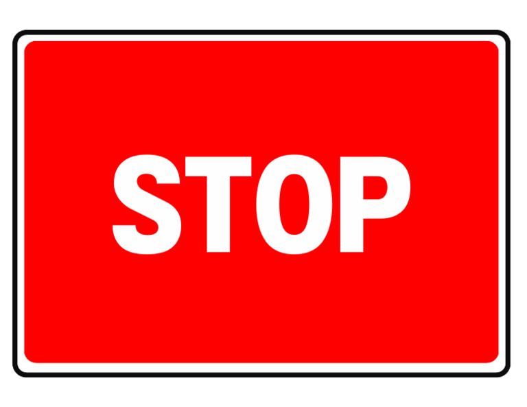 White Simple Stop Do Not Enter Sign Poster | PDF