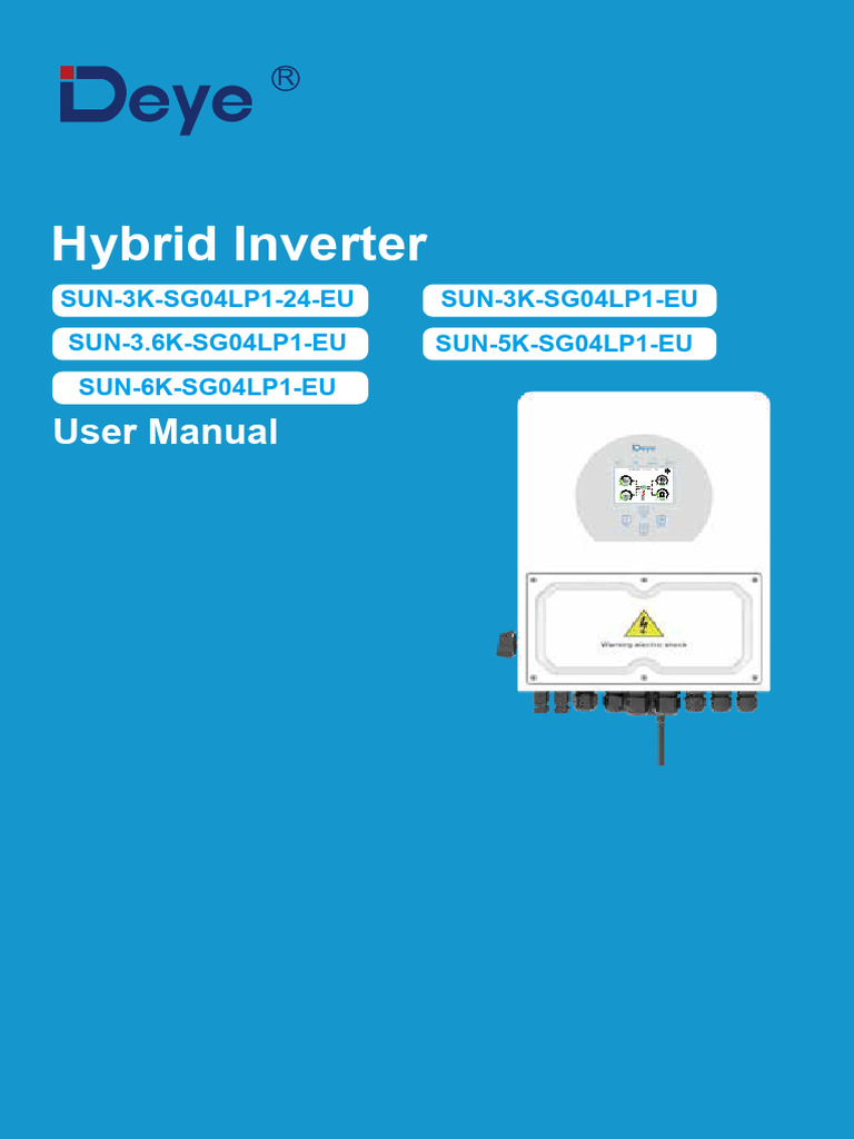 Instructions - Sun 3 6k sg04lp1 Eu - 240203 - en | PDF | Power Inverter ...