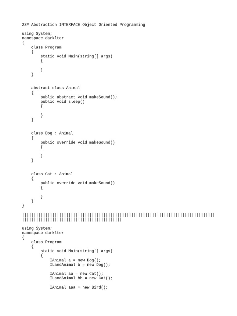 23# Abstraction INTERFACE Object Oriented Programming | PDF | Computer ...