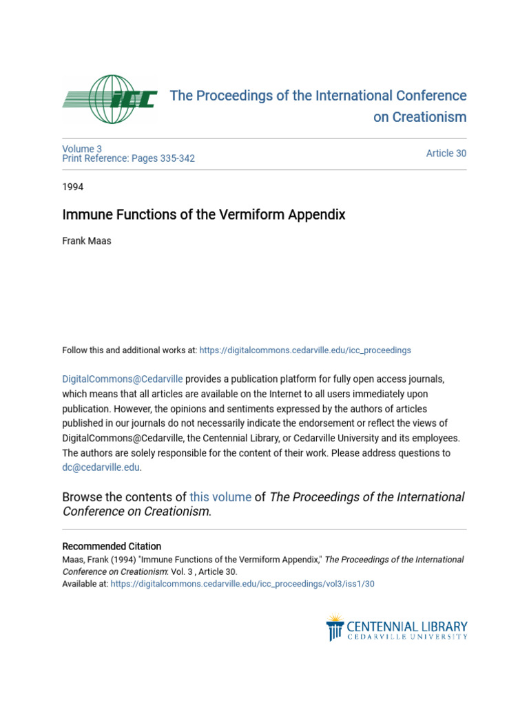 Immune Functions of The Vermiform Appendix | PDF | Natural Killer Cell ...