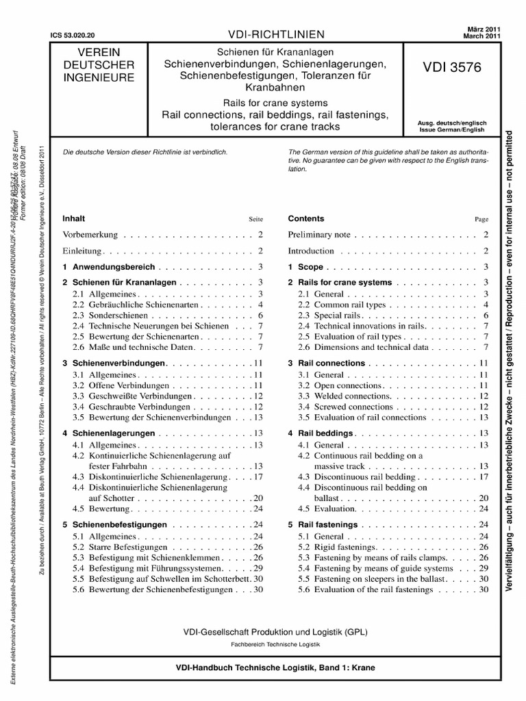 Vdi 3576 (2011-03-00) | PDF