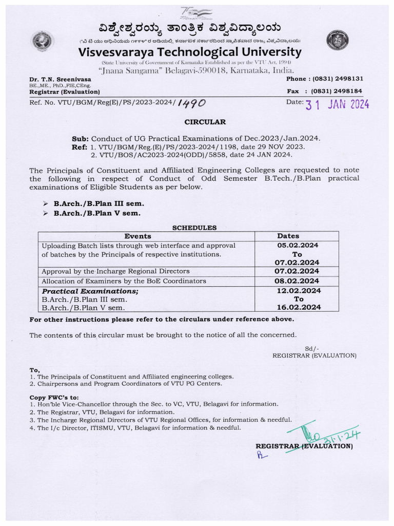 B.arch B.plan III V Sem Prac | PDF
