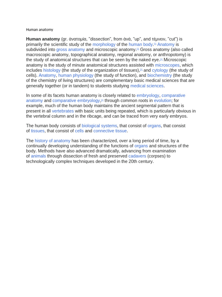 Human Anatomy | PDF