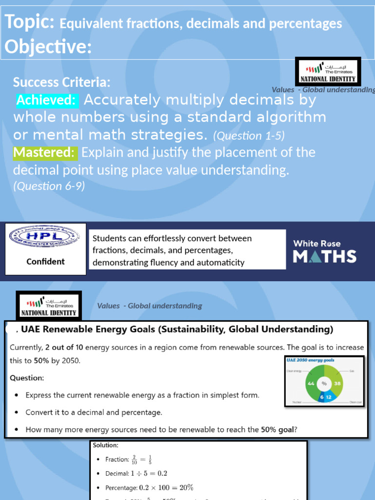 Lesson 5 Equivalent Fractions Decimals and Percentages | PDF ...
