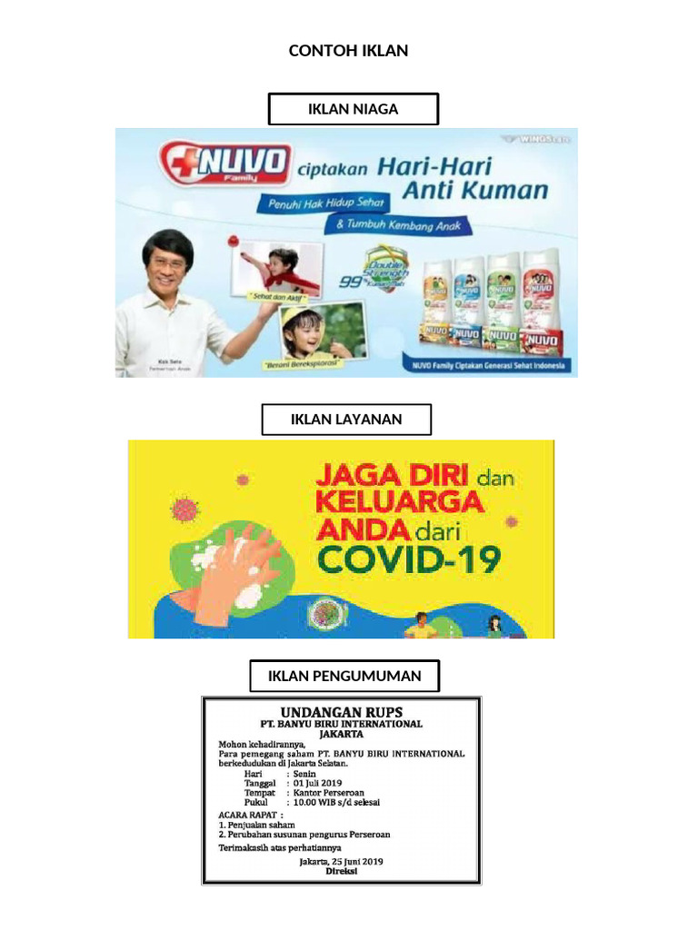 CONTOH IKLAN | PDF