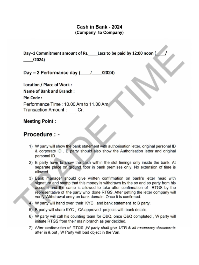 Cash Transaction Procedure 2024 | PDF | Business