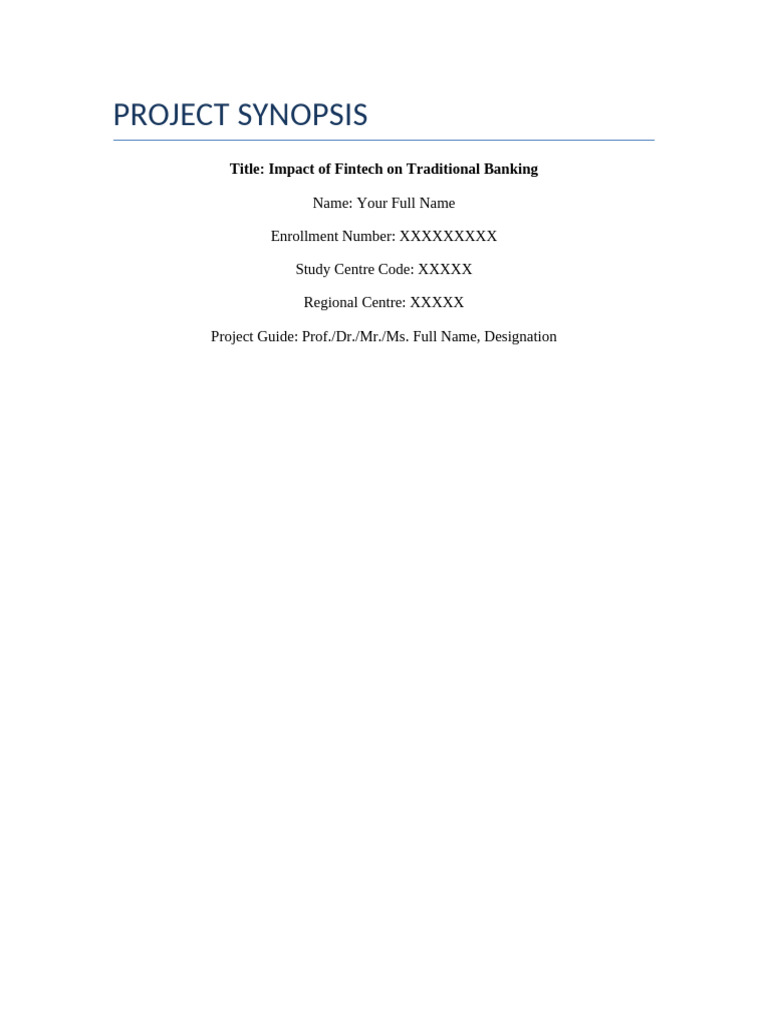 IGNOU_Synopsis_Template_Aakash | PDF | Economies