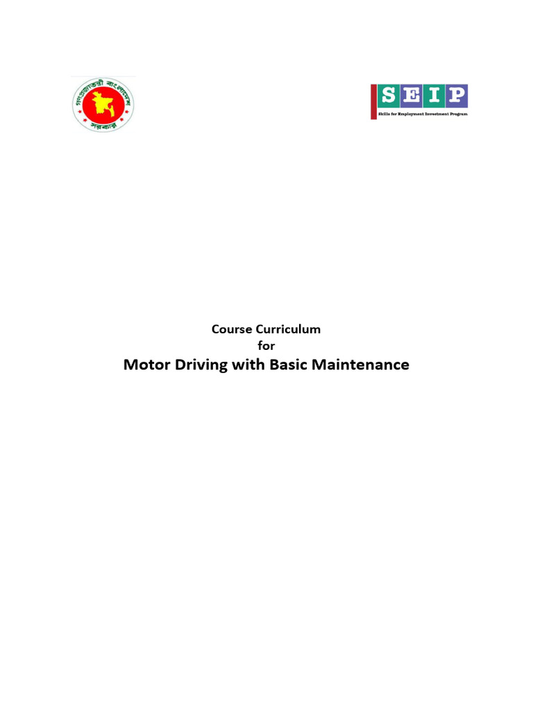 Motor Driving and Maintenance Course | PDF | Communication | Vehicles
