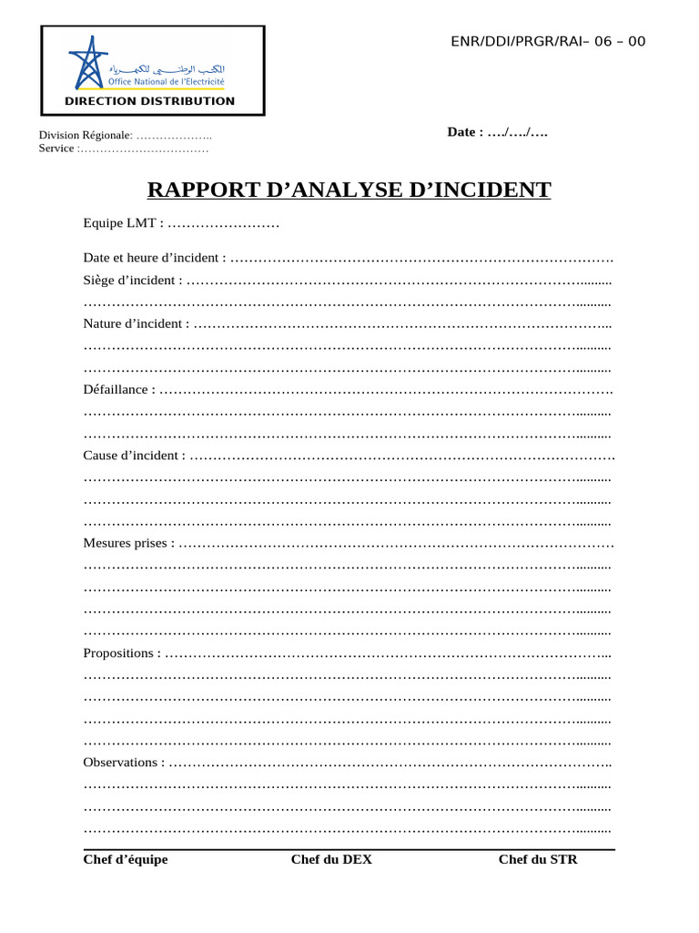 Rapport d'Analyse d'Incident LMT | PDF