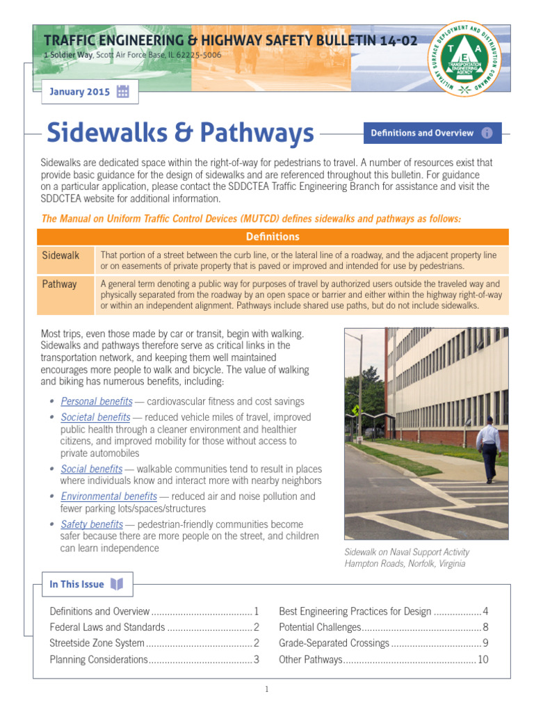 Bulletin 14-02 - Sidewalks and Pathways | PDF | Sidewalk | Trail