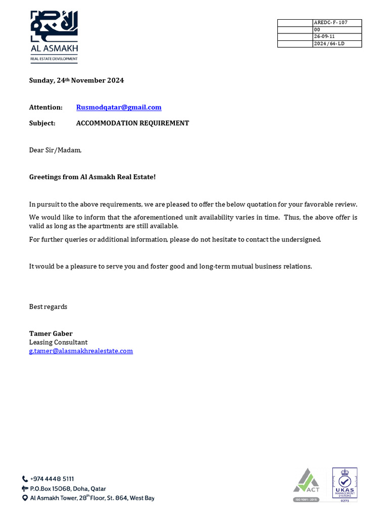 2-Bedroom Apartment Quotation - The Pearl | PDF | Home | Housing