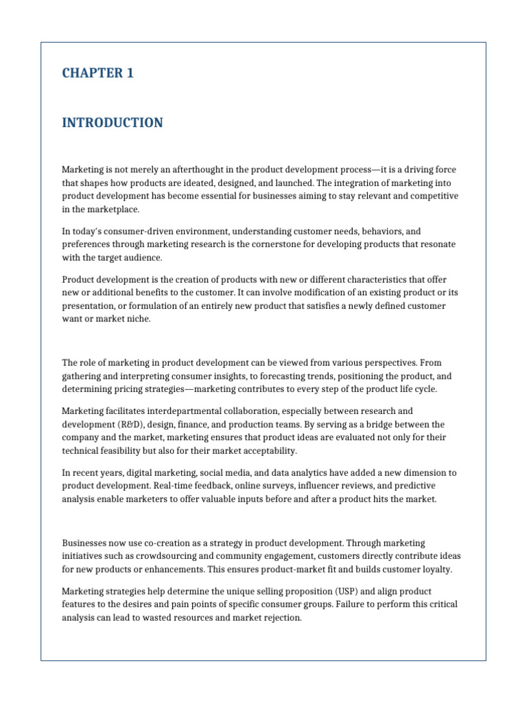 MCom Project Headings Subheadings Colored Bold | PDF | Marketing | Methodology
