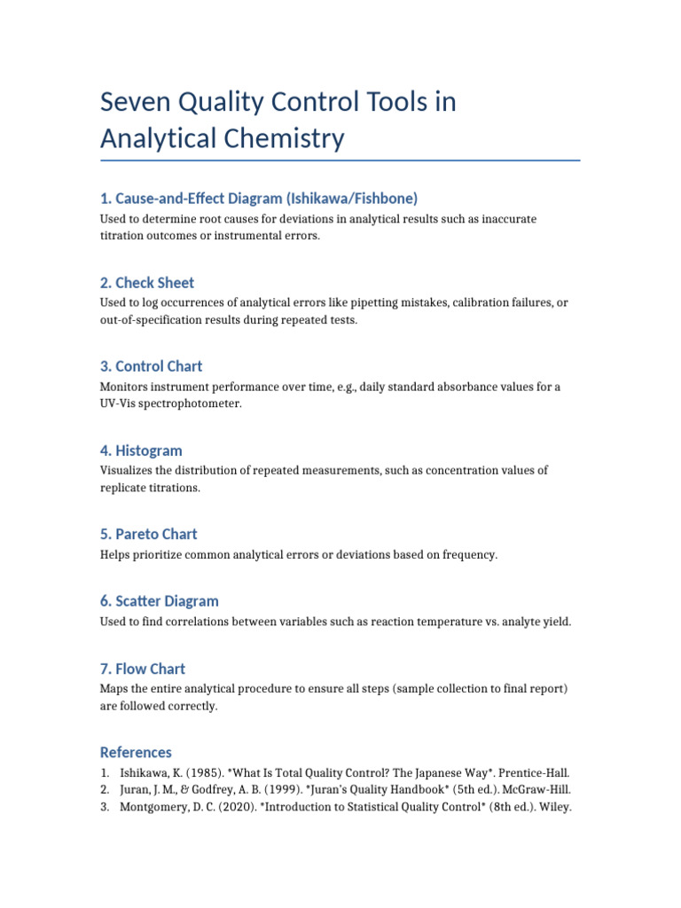 Seven_QC_Tools_Analytical_Chemistry_with_Reference | PDF