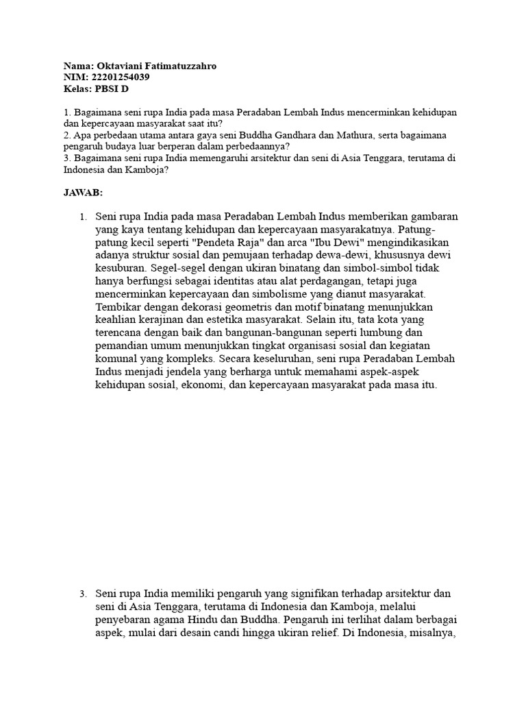 Seni rupa (india) | PDF