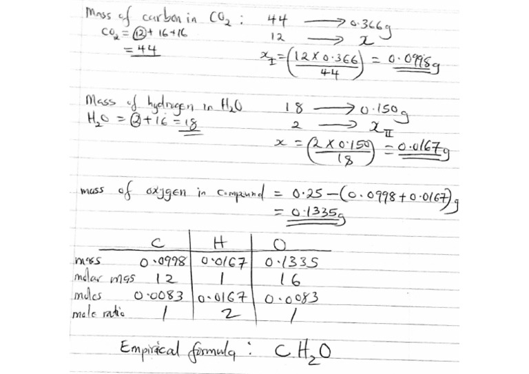 Empirical Formula Quiz | PDF