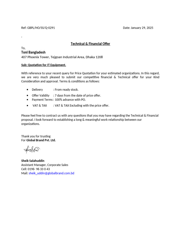 Quotation IT Euipment 29.01.25 (R) | PDF | Wi Fi | Printer (Computing)