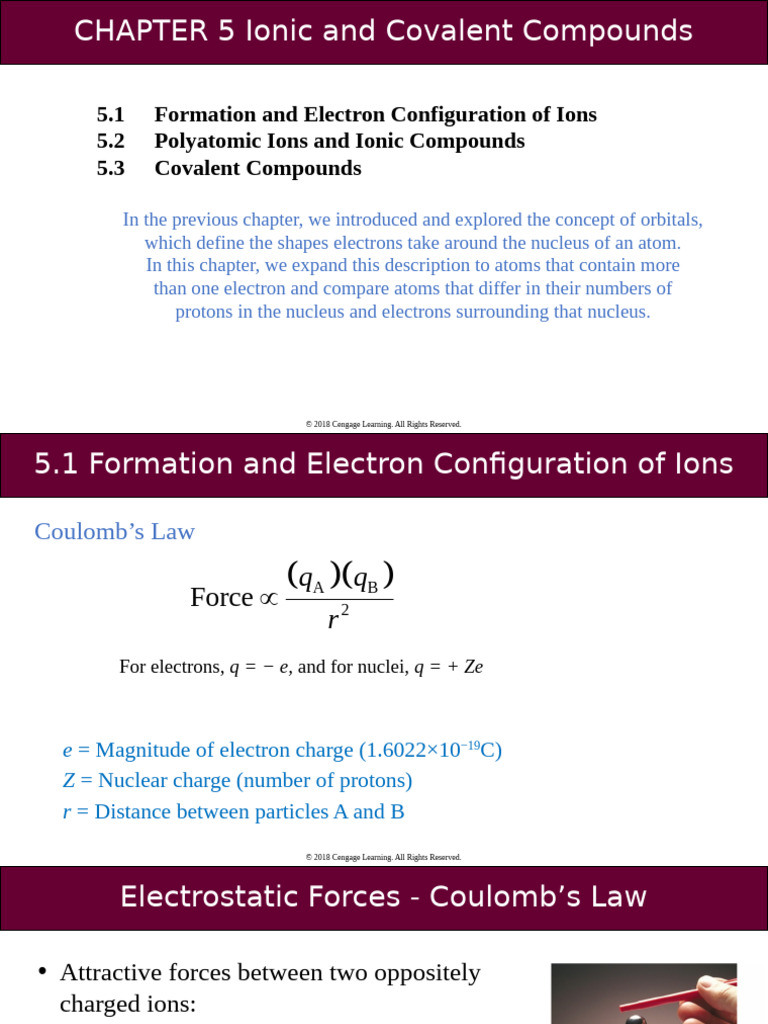 CHAPTER 5 Ionic and Covalent Compounds | PDF | Ion | Chemical Bond