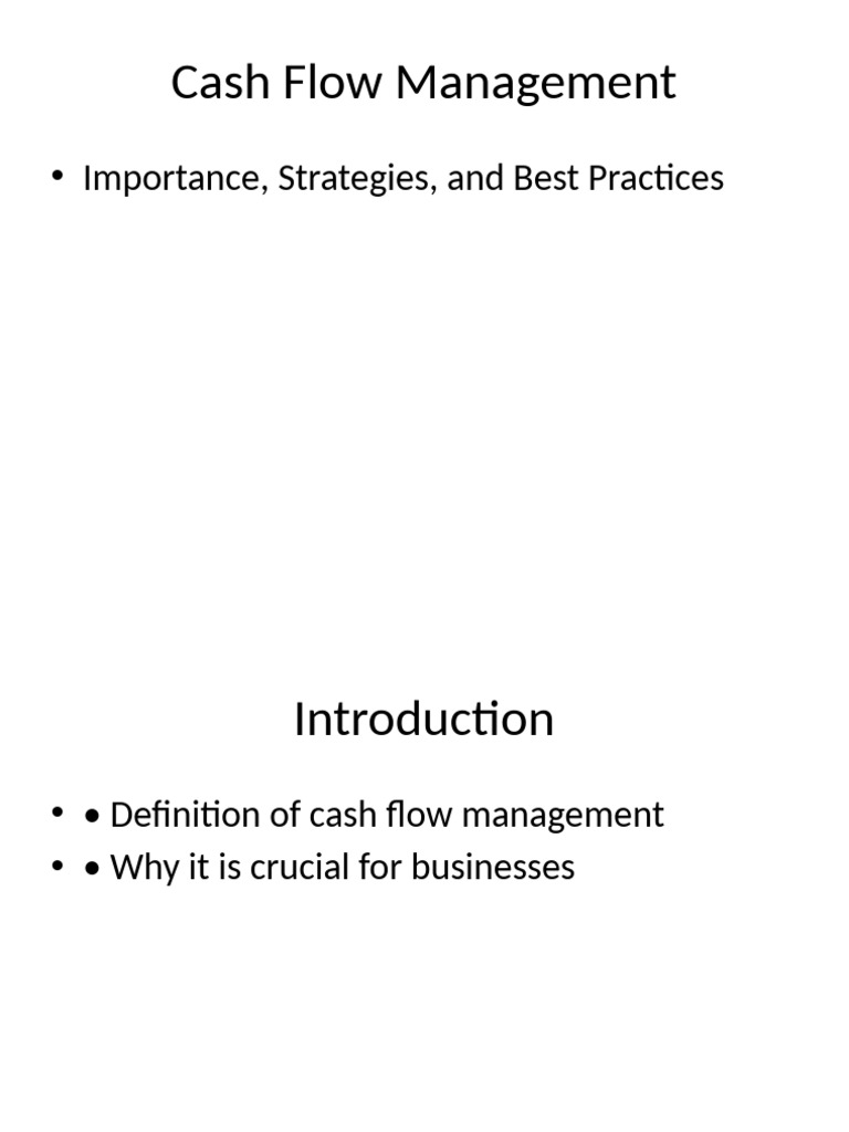 Effective Cash Flow Management Strategies | PDF