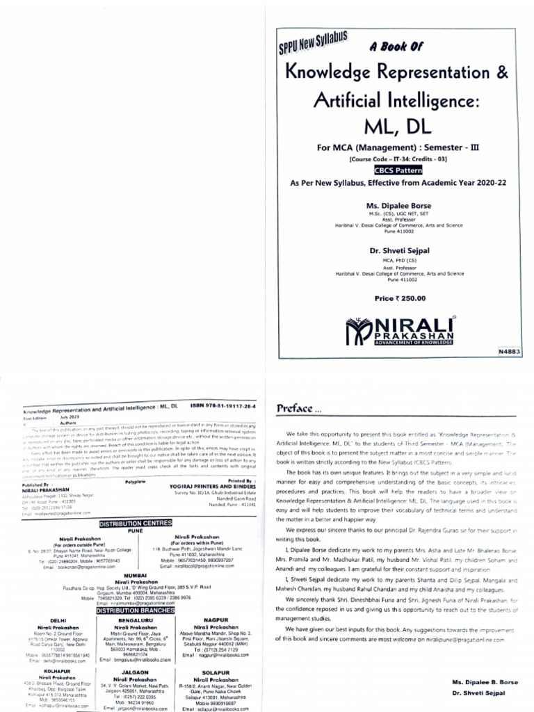 Knowledge Representation and AI Mca Sem 3 | PDF