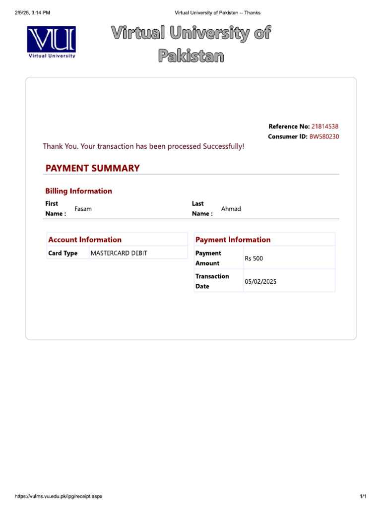 Virtual Processing Fee | PDF