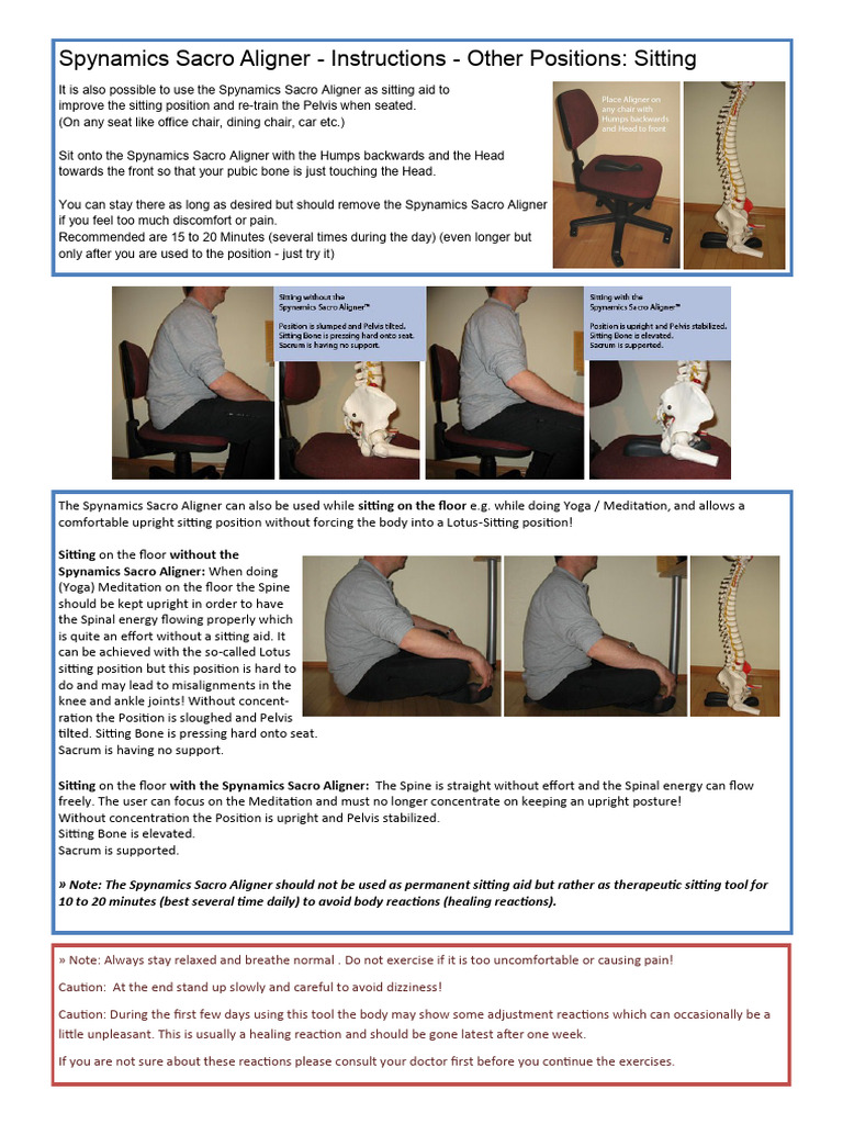 Instructions Other Positions Sitting | PDF