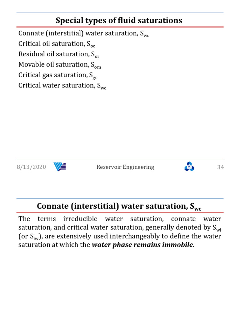 Understanding Critical Water Saturation | PDF | Petroleum Reservoir ...