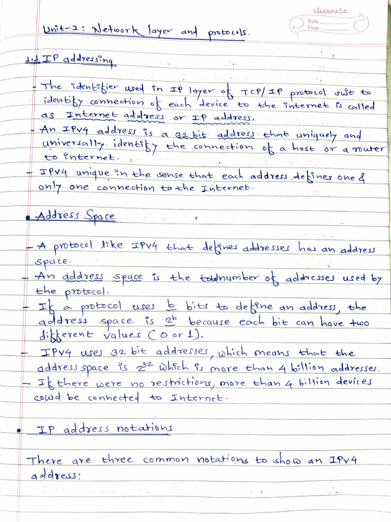 Unit1 - Network Layer Protocols | PDF