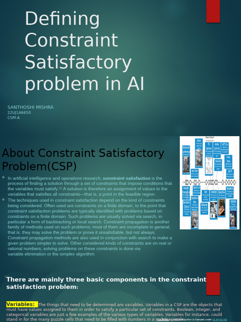 Defining Constraint Satisfactory Problem in AI | PDF | Computer Programming | Mathematics Of ...