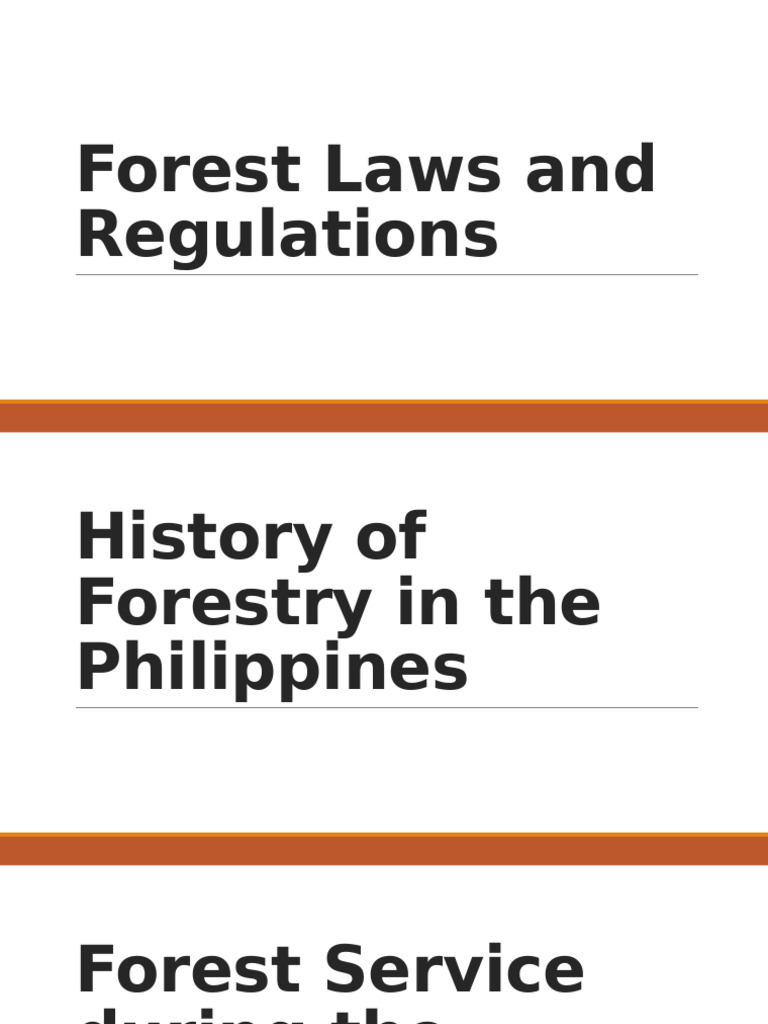 History of Forestry Regulations in the Philippines | PDF | Natural ...
