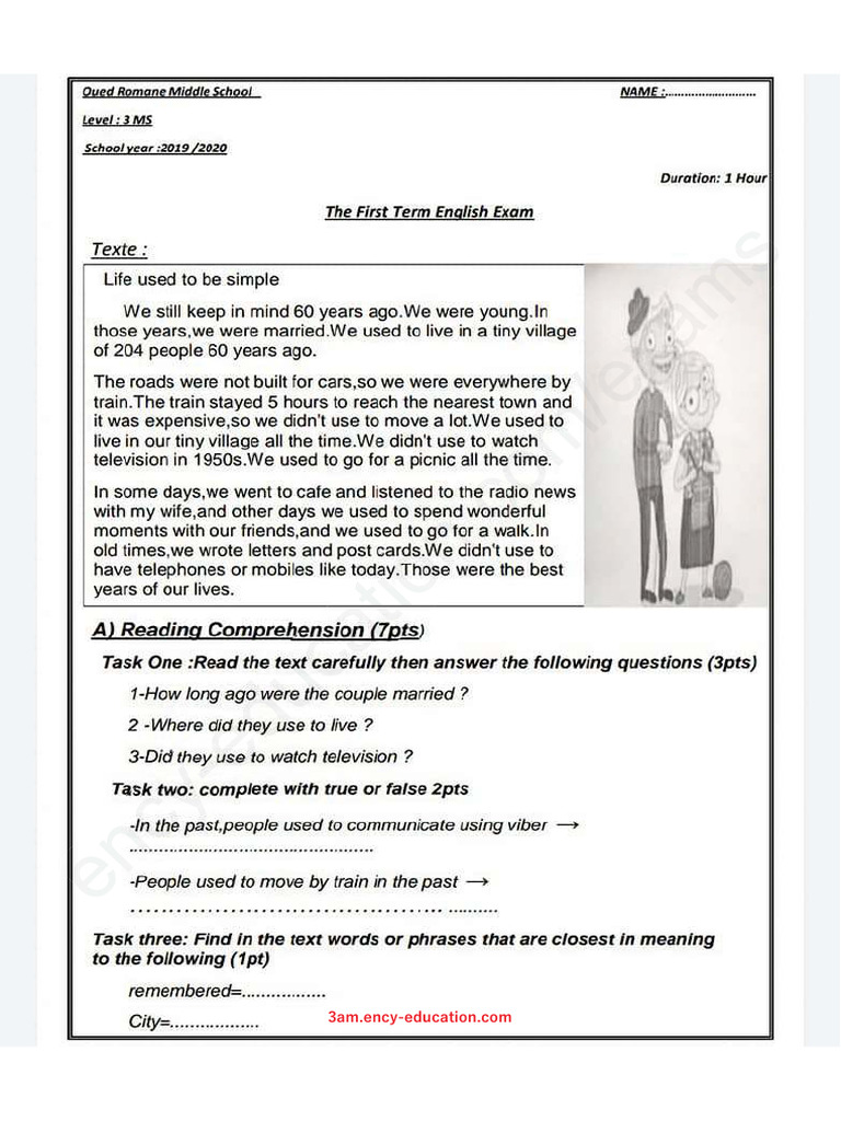 Dzexams 3am Anglais 1622466 | PDF