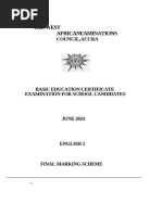 BECE 2026 English Practice Booklet | PDF | English Language | Linguistics
